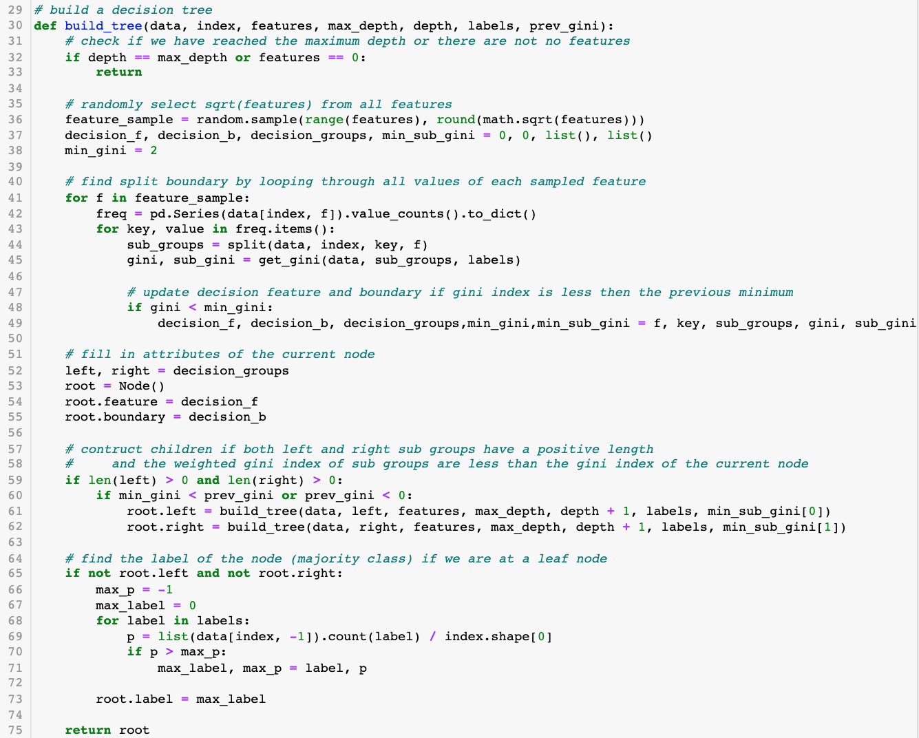 Implementing Random Forest from Scratch in Python | Richard Fan